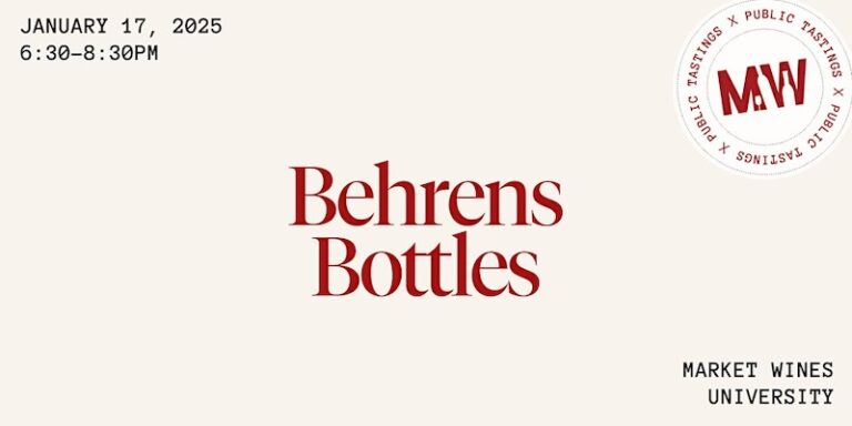 Behrens Bottles – Savour Calgary
